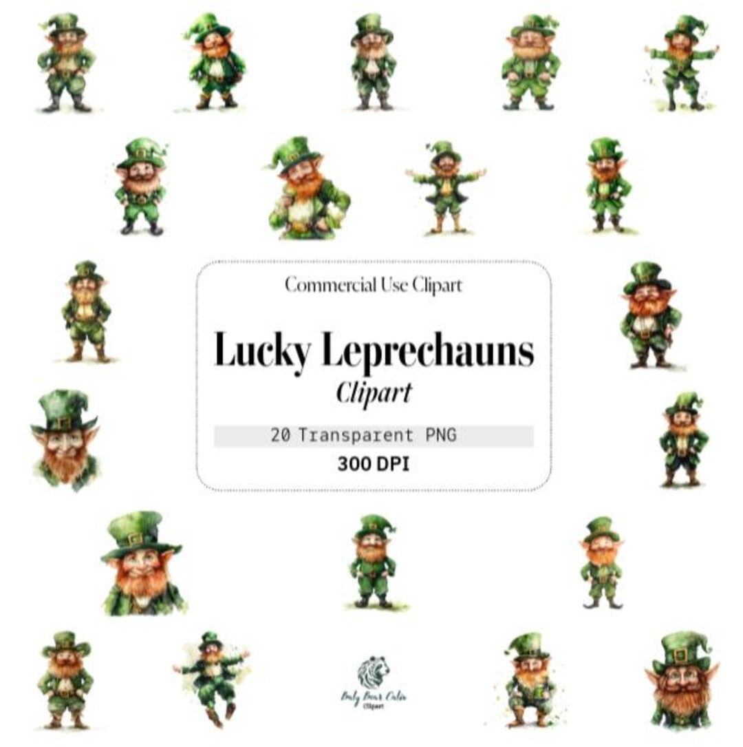 Watercolor Lucky Leprechauns, Watercolor, Compositions, Commercial Use ...
