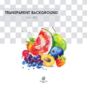 Watercolor Fresh Fruit, Watercolor, Food, Commercial Use, Template ...