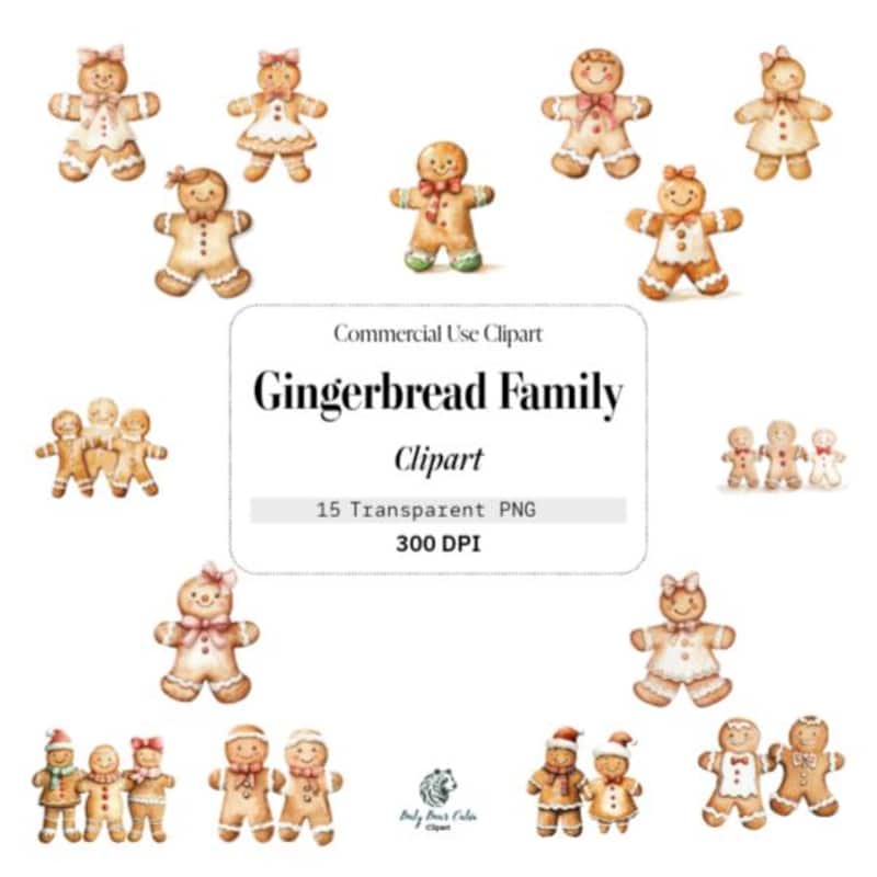 Gingerbread Family - Etsy