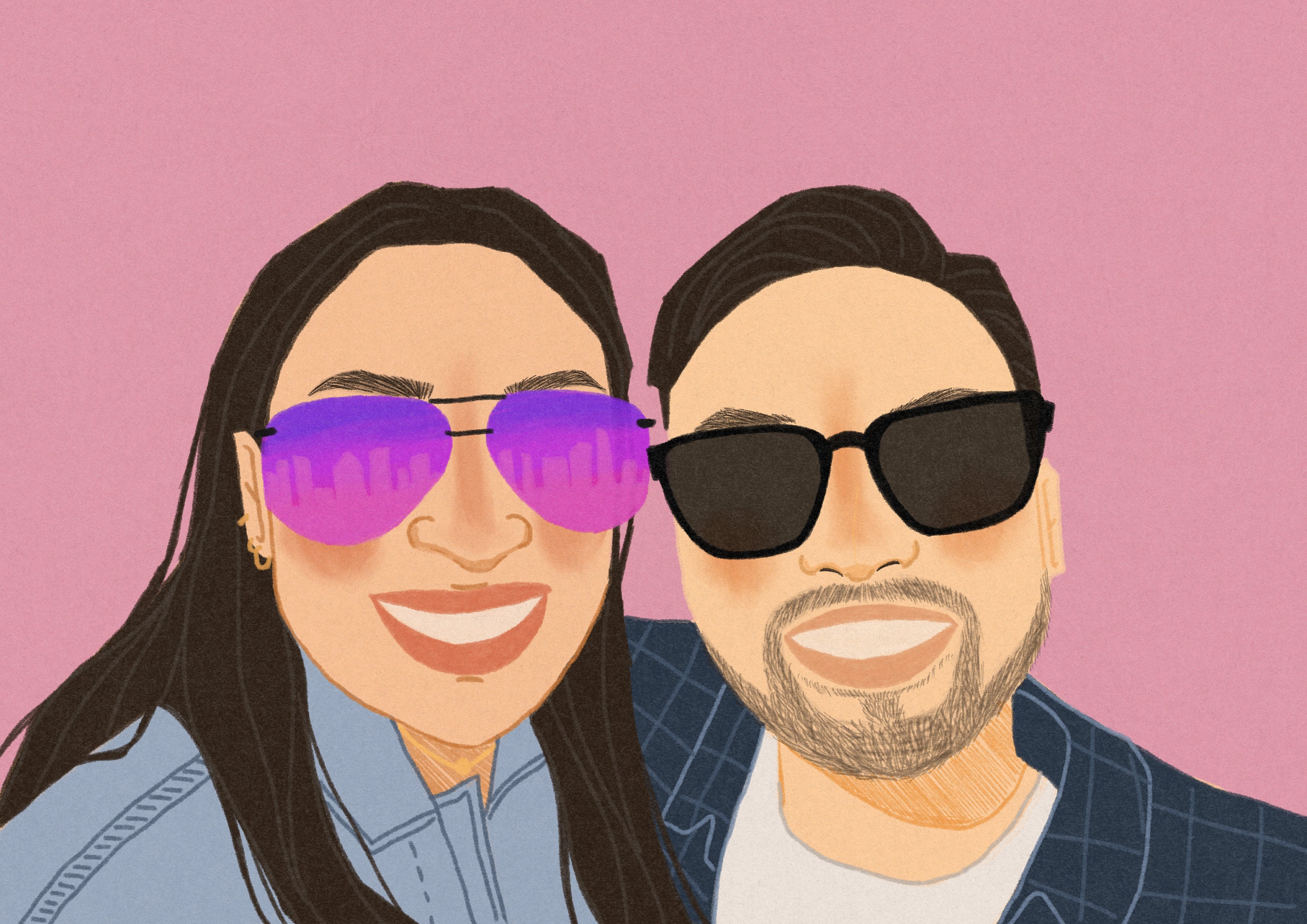 Custom Digital Colored Portrait, Illustration From Photo - Etsy