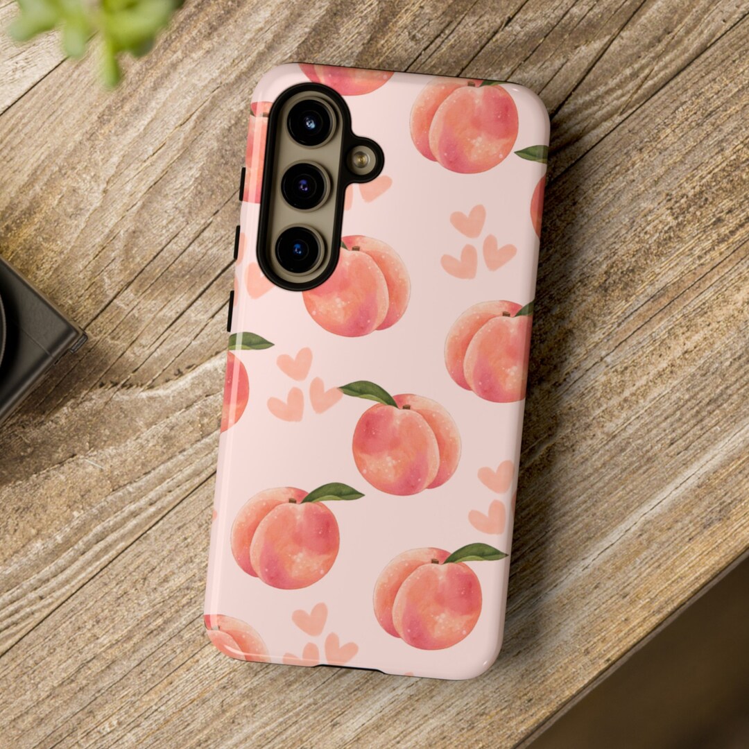 Cute Summer Peaches Phone Case Aesthetic iPhone Case Google Pixel Case Samsung Galaxy Case Pink ...