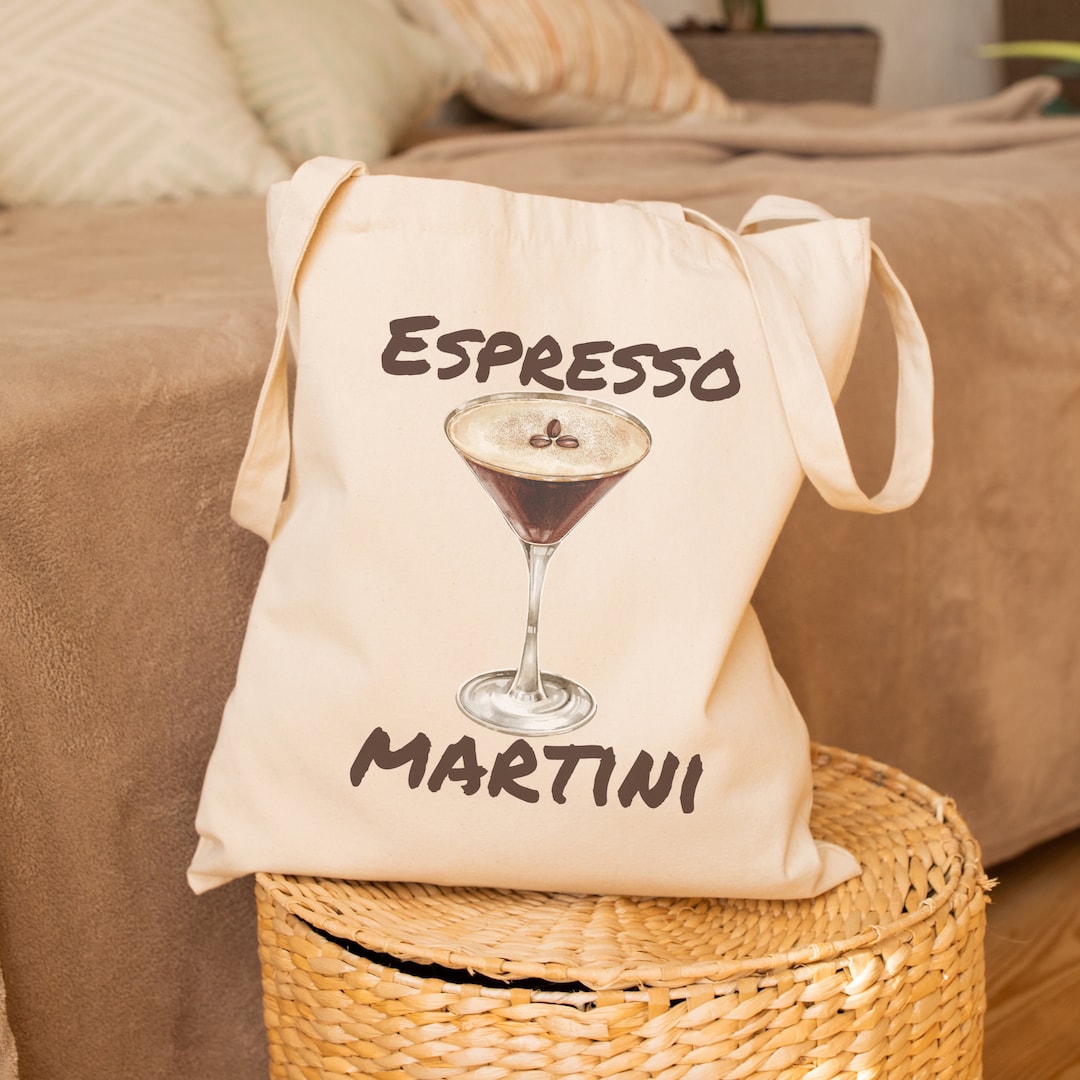 Espresso Martini Tote Bag Mixologist Reusable Bag Cotton Canvas Tote ...