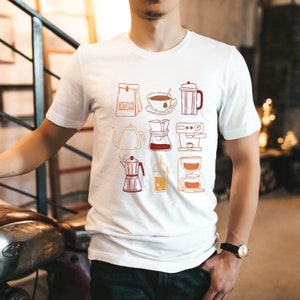 Coffee Shirt Retro Graphic Tee Barista Shirt Foodie Coffee Lover Gifts ...