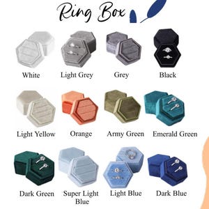 Double Slots Personalized Velvet Ring Box,wedding Ring Box,engagement ...