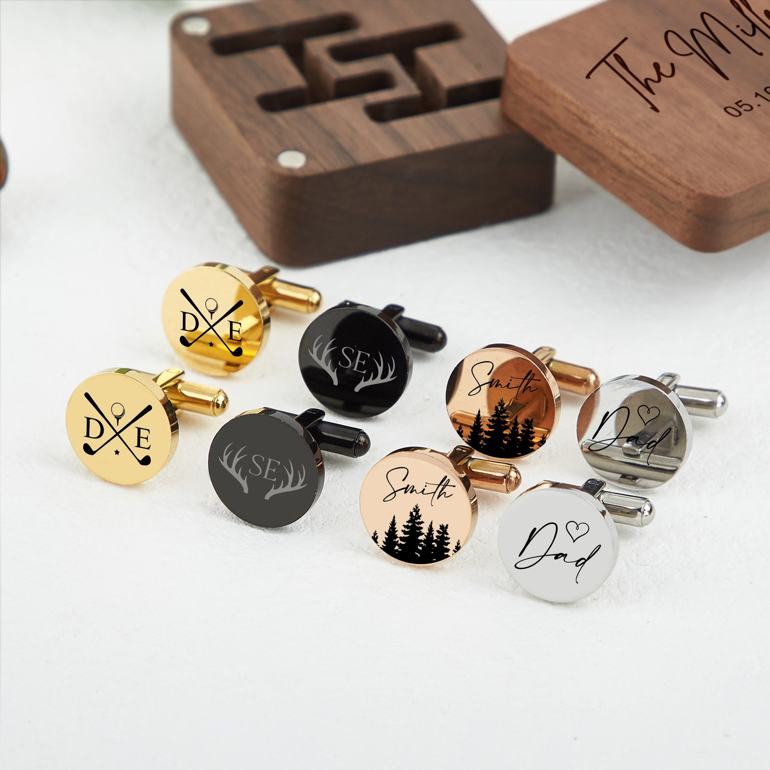 Fathers Day Gift,custom Cuff Links for Him,monogrammed Cufflinks,name ...