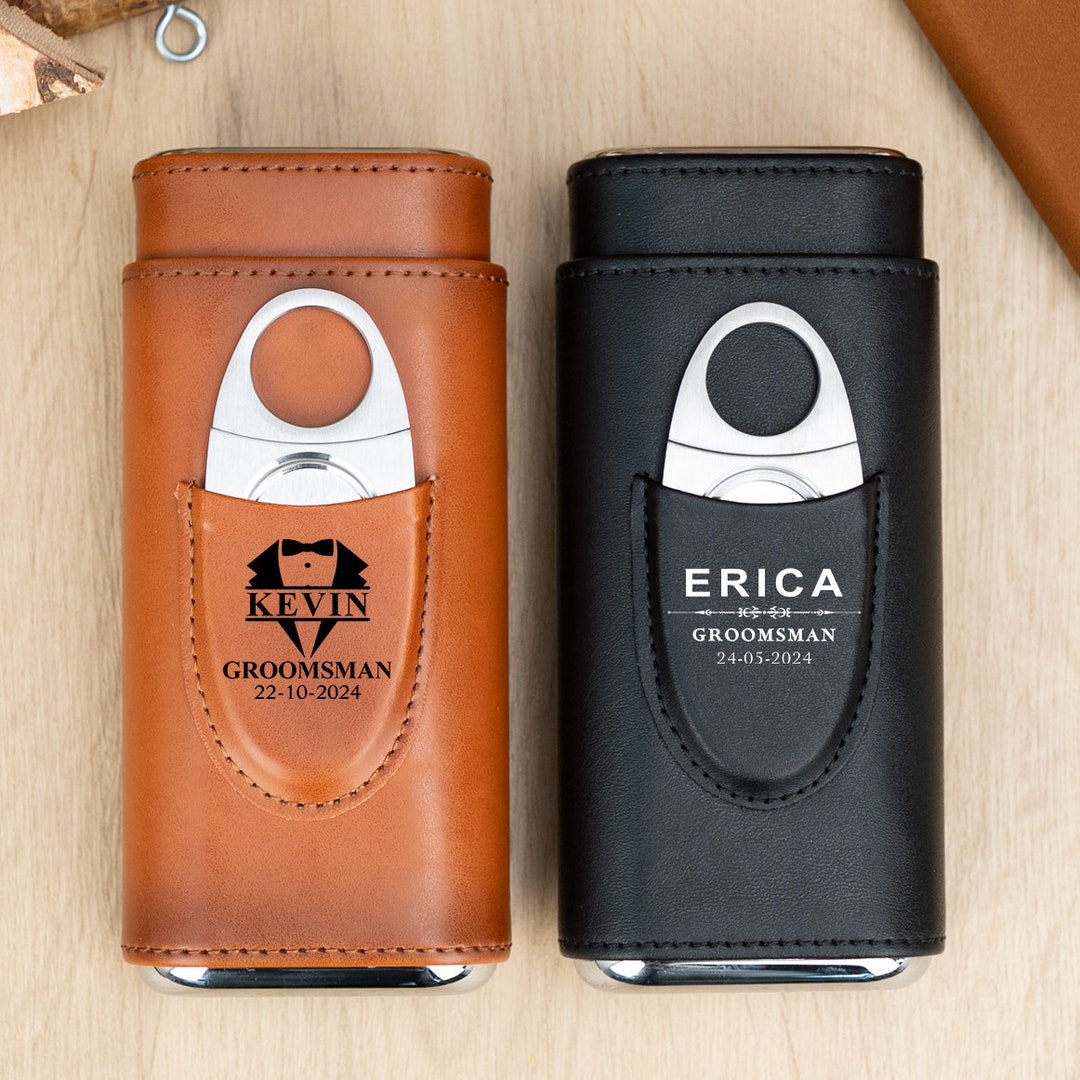 Personalized Cigar Case,custom Engraved Cigar Holder,leather Cigar ...