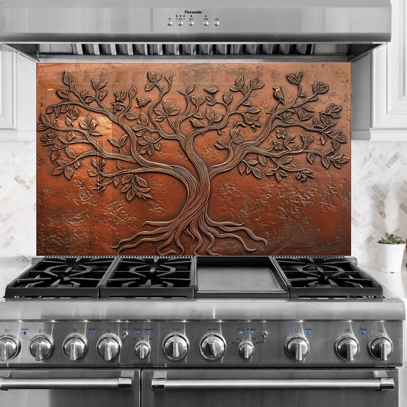 Copper Tree of Life Backsplash - Etsy