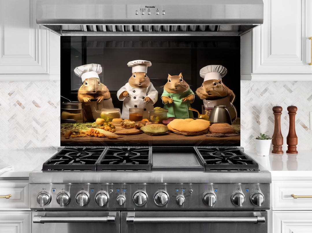 Tempered Glass Chefs Backsplash Design-cooker Wall Backsplash Panel ...