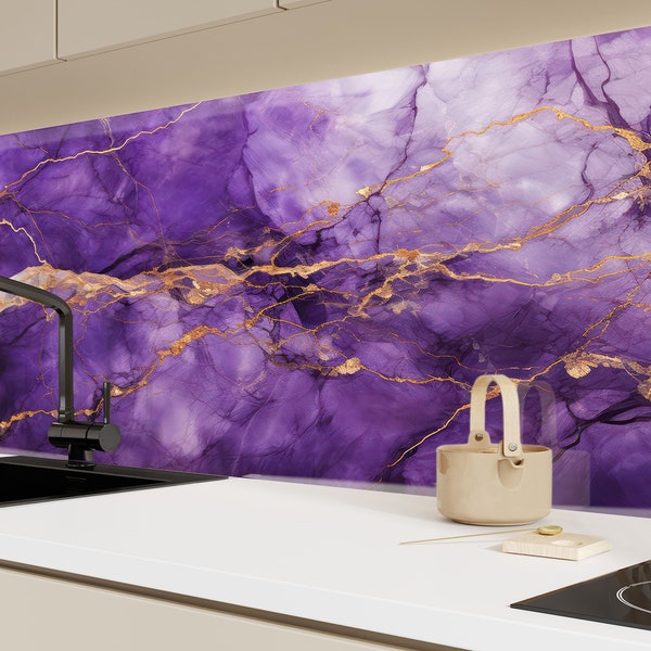 Purple Backsplash Tile - Etsy