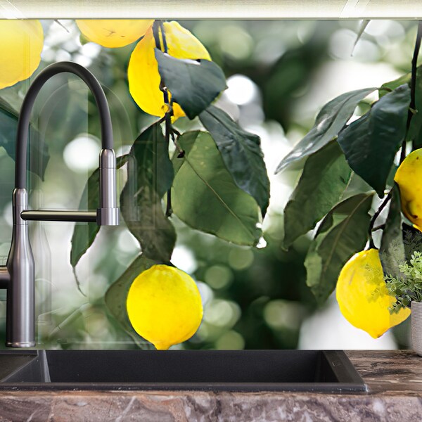 Glass Backsplash Lemon - Etsy