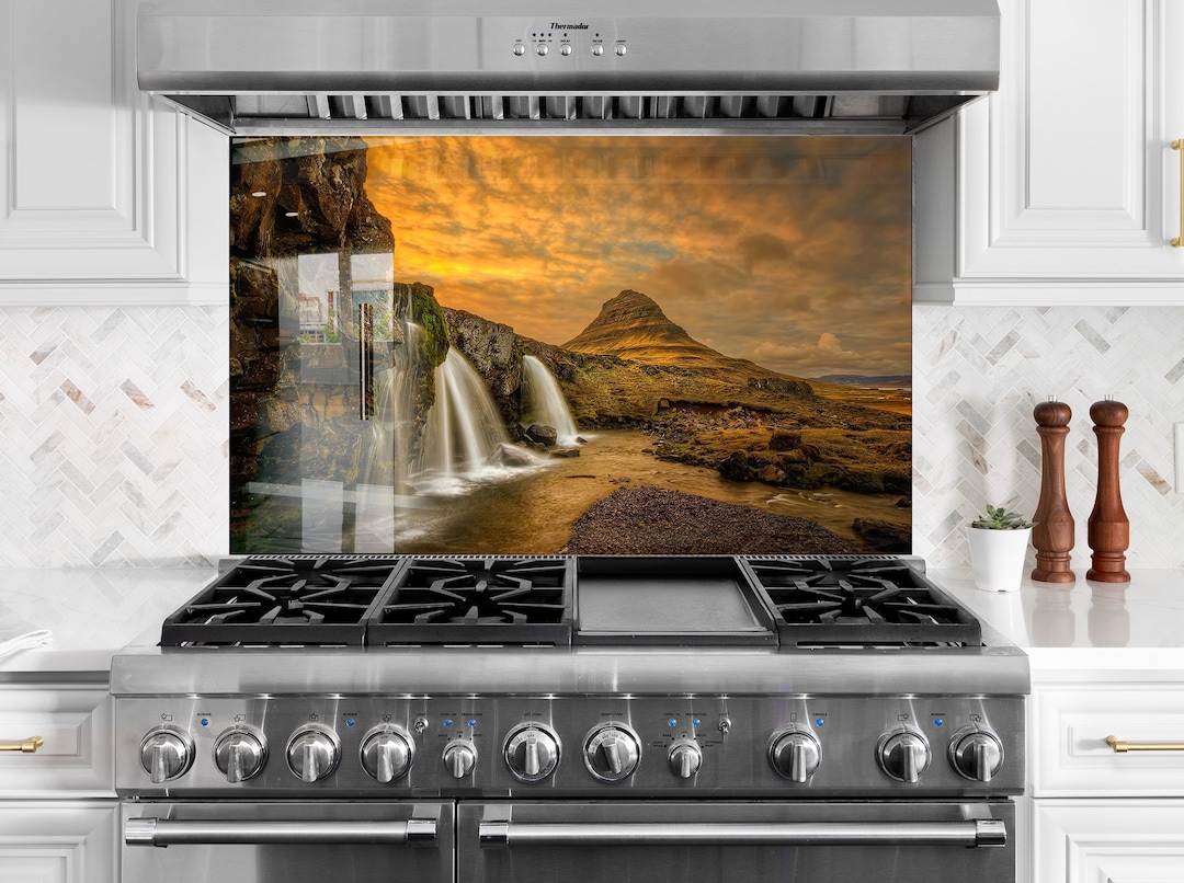 Tempered Glass Backsplash, Nature Backsplash for Kitchen Nature ...