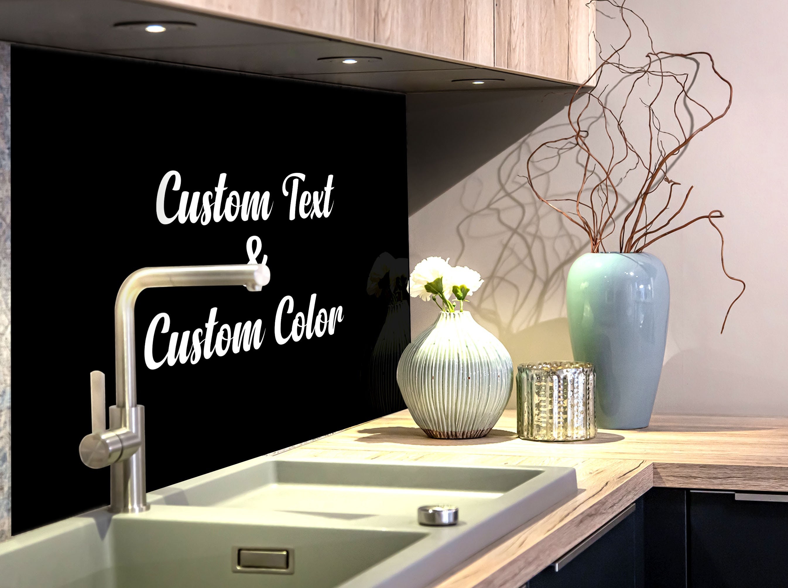 Tempered Glass Backsplash Tiles-custom Backsplash for Kitchen ...