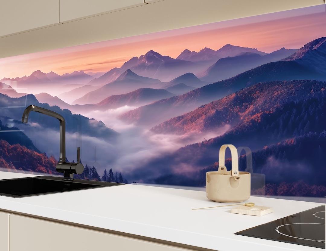 Tempered Glass Backsplash Tiles-nature Backsplash for Kitchen Nature ...