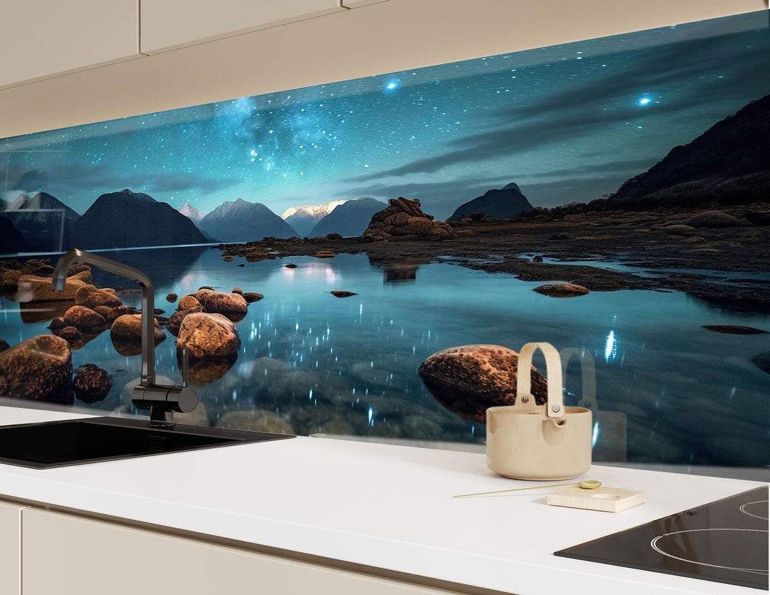 Tempered Glass Backsplash Tiles-nature Backsplash for Kitchen Nature ...