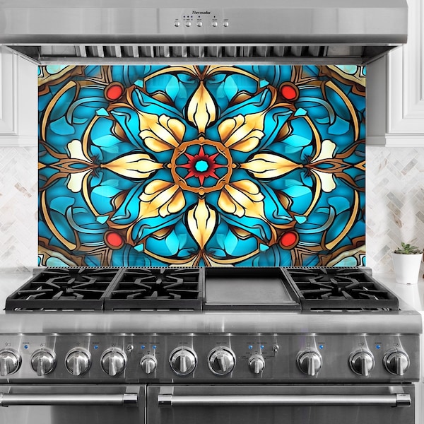 Flower Glass Backsplash - Etsy