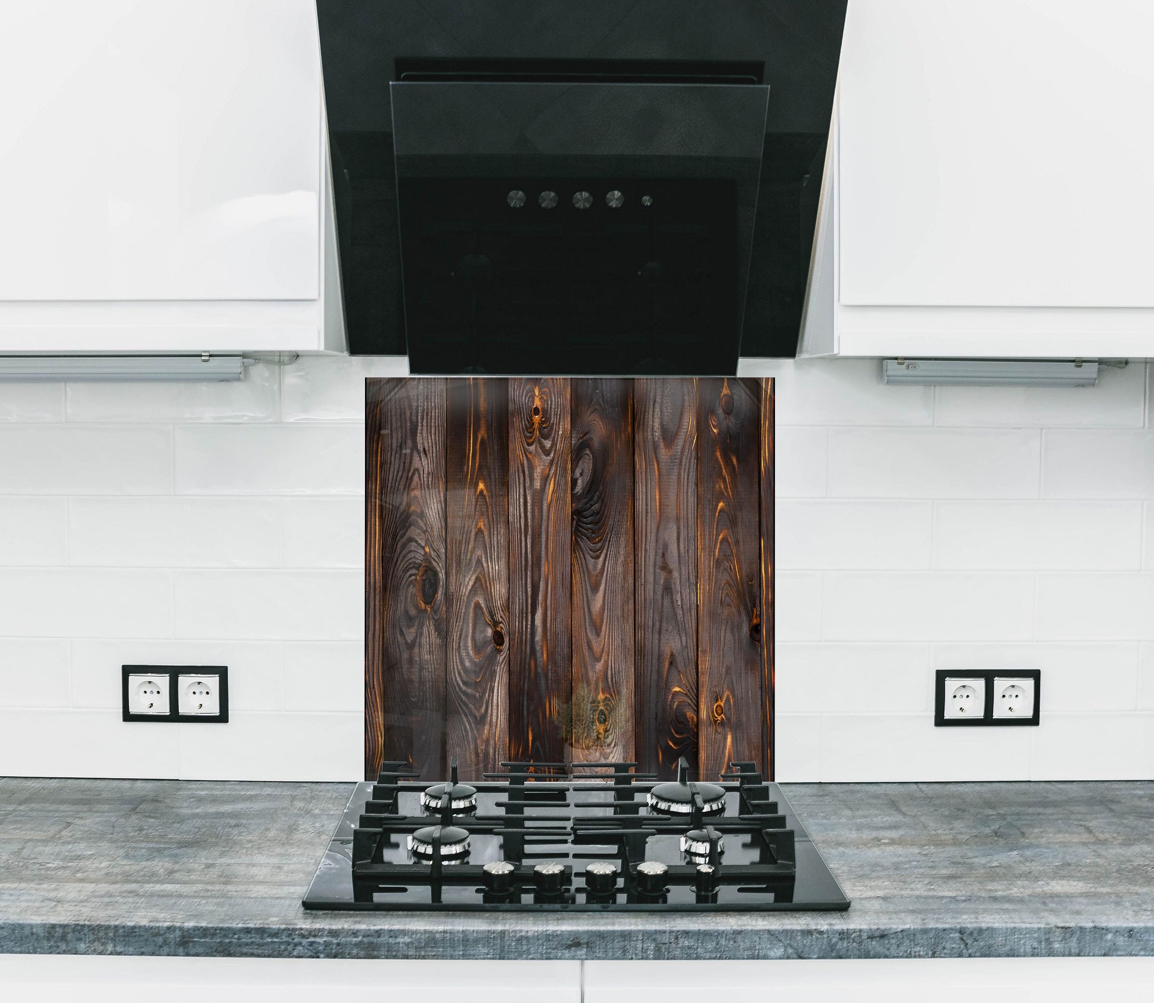 Tempered Glass Backsplash-farmhouse Backsplash for Kitchen Splashback ...