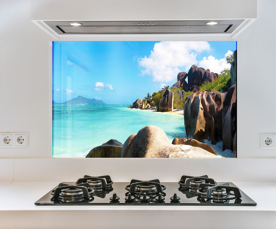 Tempered Glass Backsplash Tiles-nature Backsplash for Kitchen Nature ...