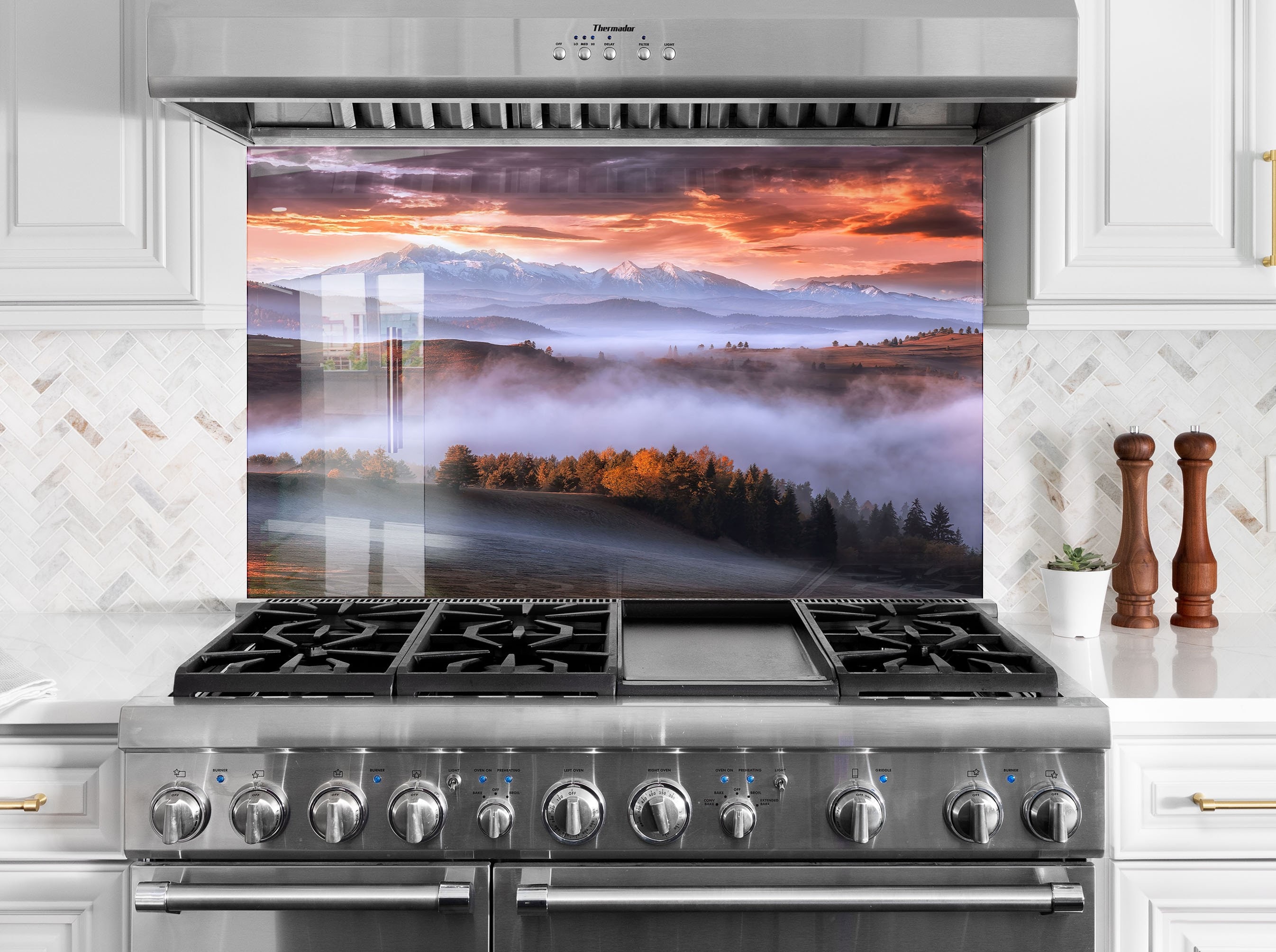 Tempered Glass Backsplash Tiles-nature Backsplash for Kitchen Nature ...