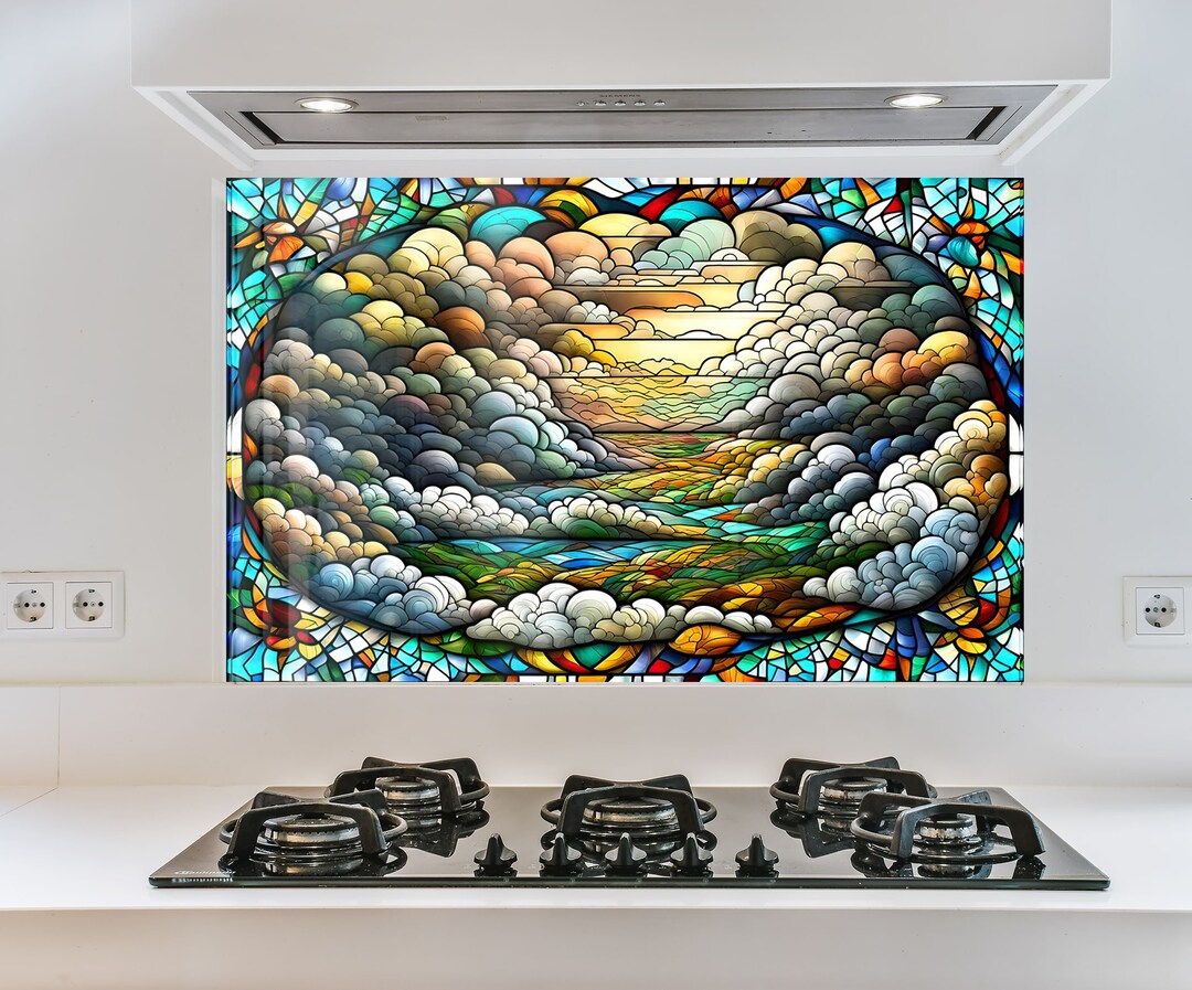 Tempered Glass Backsplash Tiles-stained Backsplash for Kitchen Stained ...