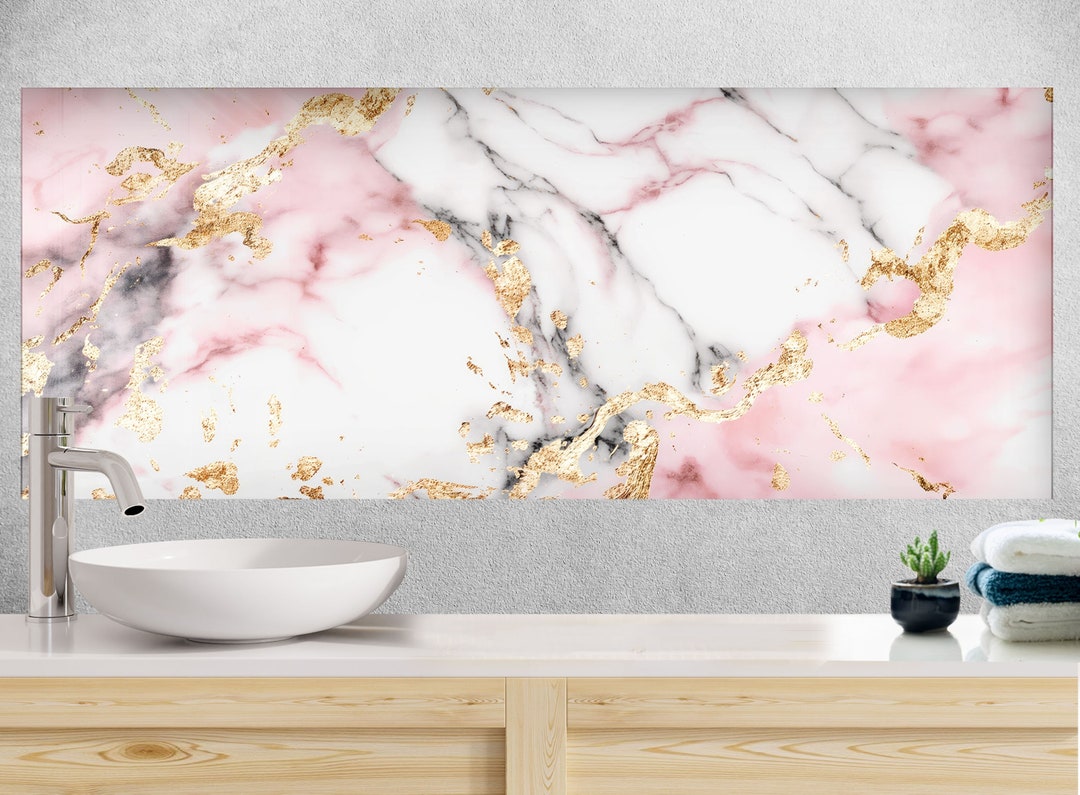 Tempered Glass Backsplash Tiles-pink Backsplash for Kitchen Splashback ...