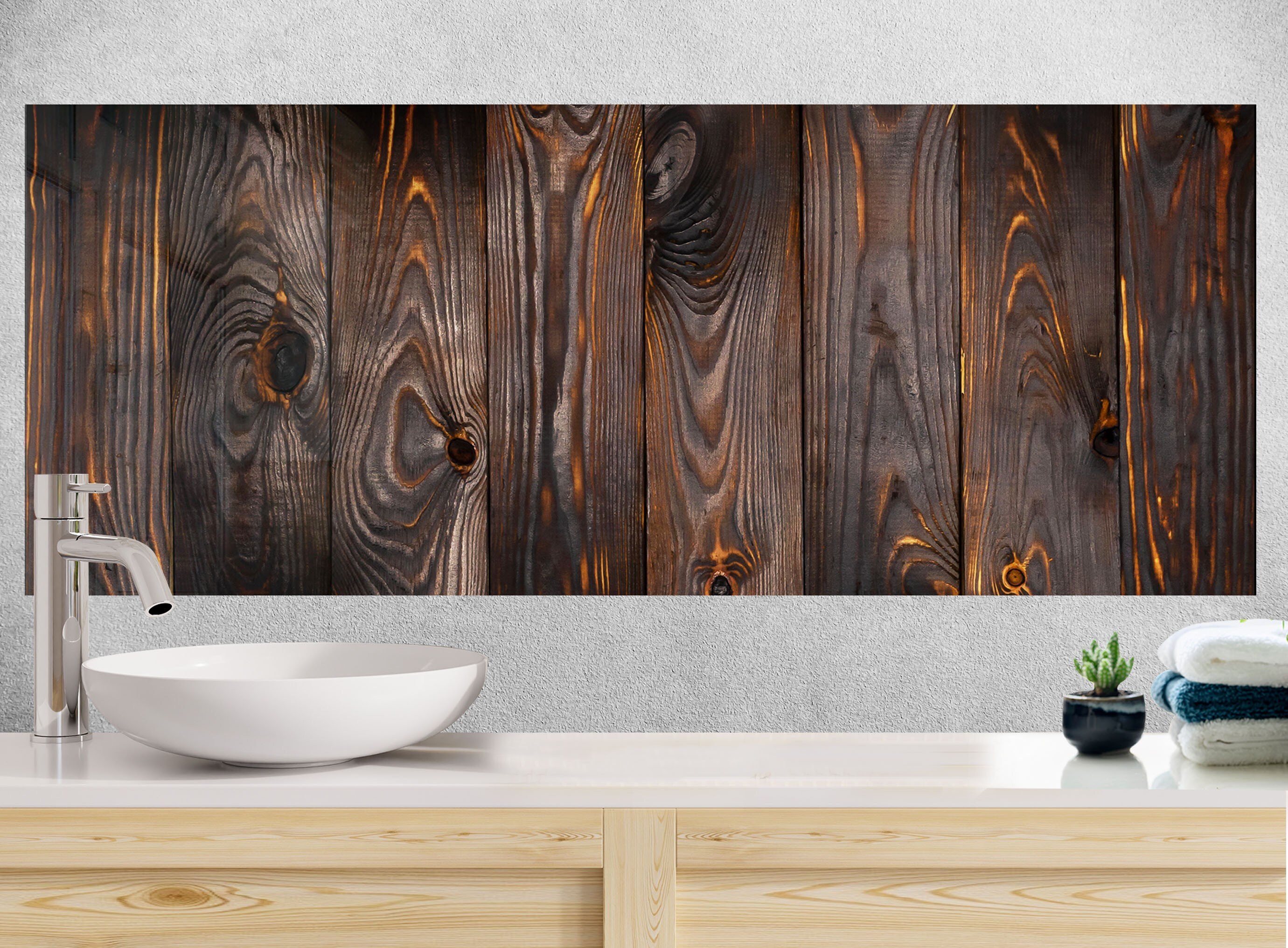 Tempered Glass Backsplash-farmhouse Backsplash for Kitchen Splashback ...