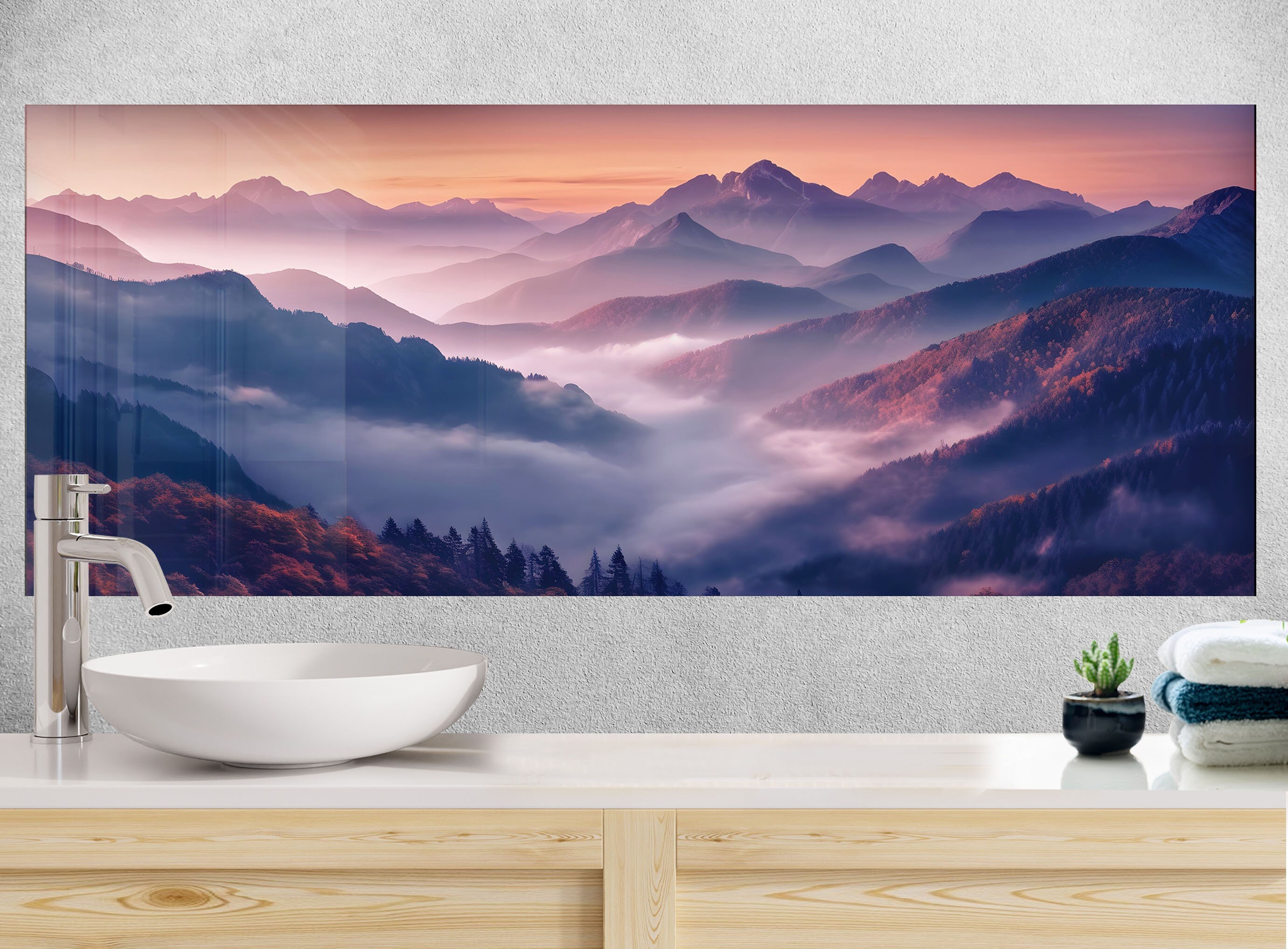 Tempered Glass Backsplash Tiles-nature Backsplash for Kitchen Nature ...