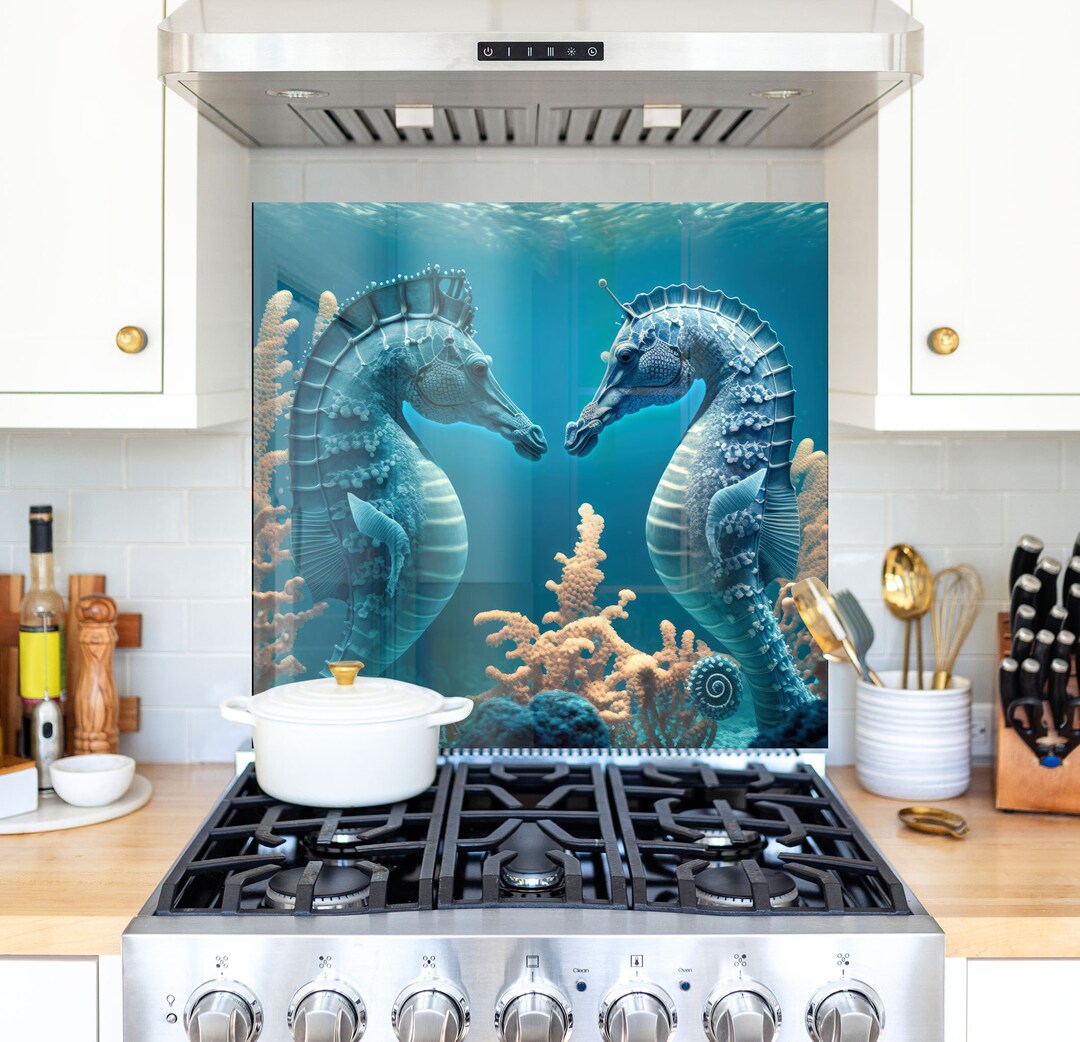 Tempered Glass Aquarium Backsplash Design-cooker Wall Backsplash Panel ...