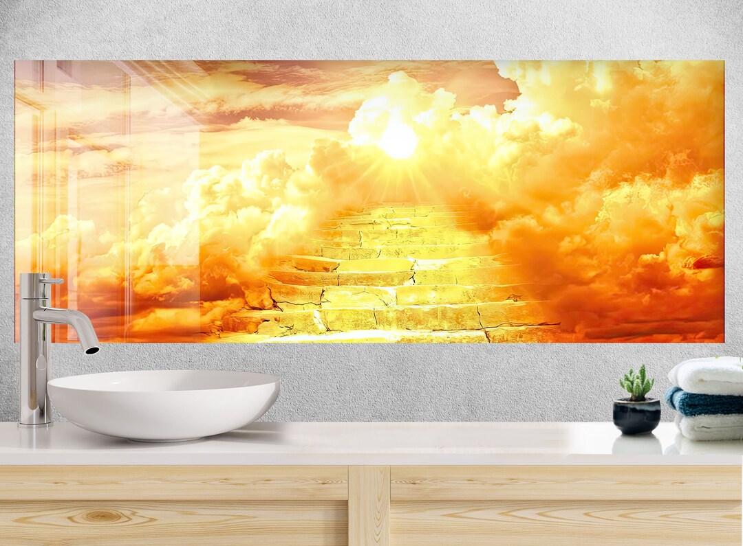 Tempered Glass Backsplash Tiles-stove Backsplash for Kitchen Splashback ...