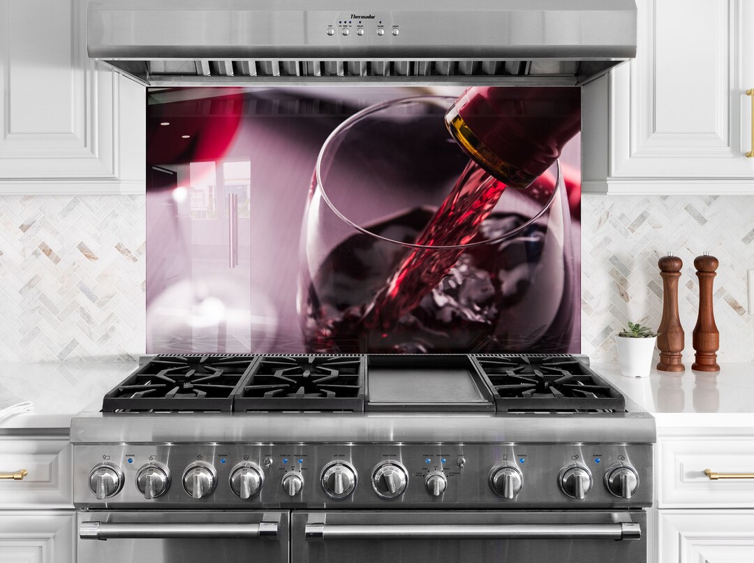 Kitchen Glass Splashback-tempered Glass Wine Backsplash Tile Kitchen ...