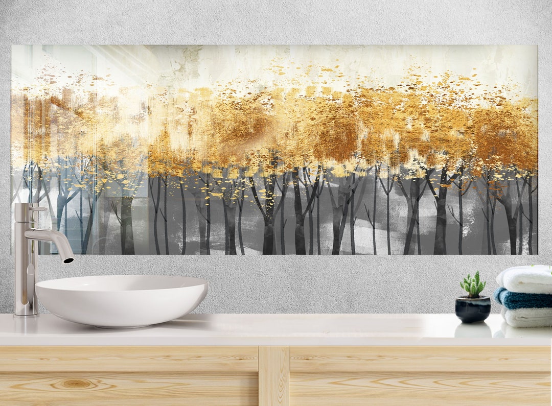 Tempered Glass Backsplash Tiles-stove Backsplash for Kitchen Splashback ...