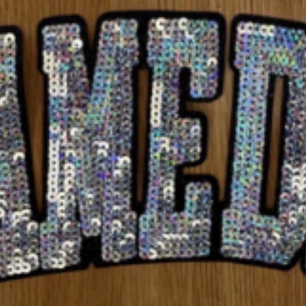 Sequin Letter Patchs - Etsy
