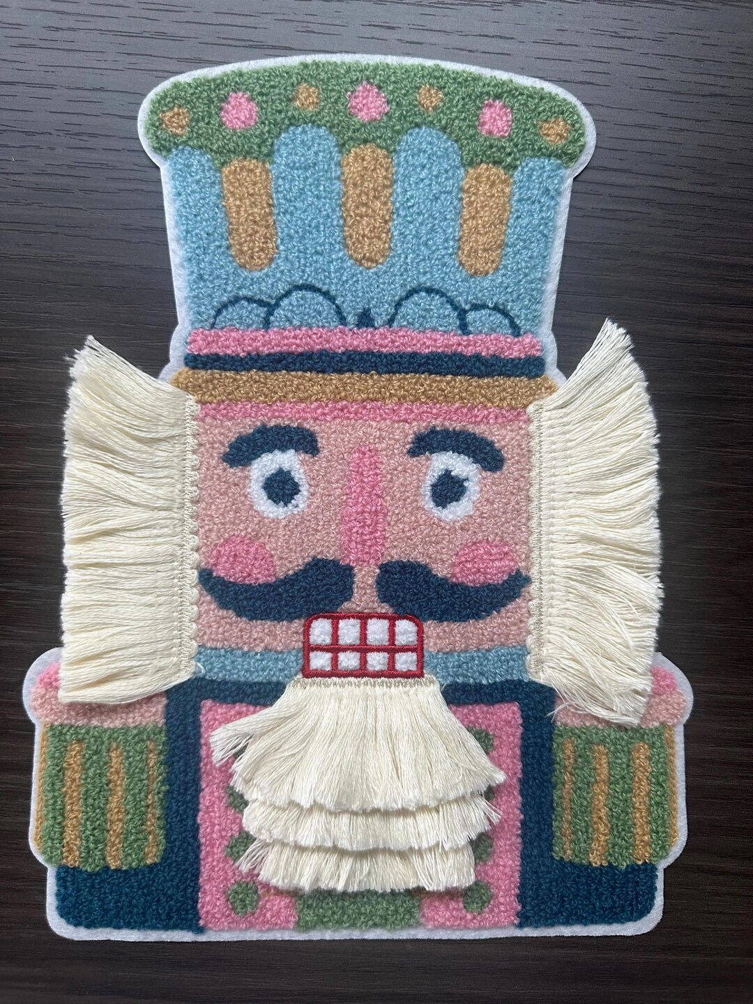 XL Nutcracker Christmas Patch Chenille Patch – Pastel Christmas ...