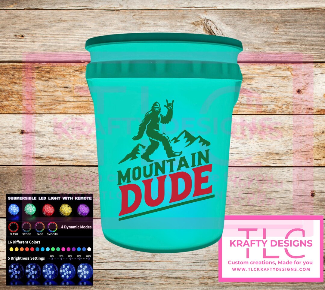 Mountain Dude Light-up Bucket – Custom Bigfoot Light up Bucket – 5 ...