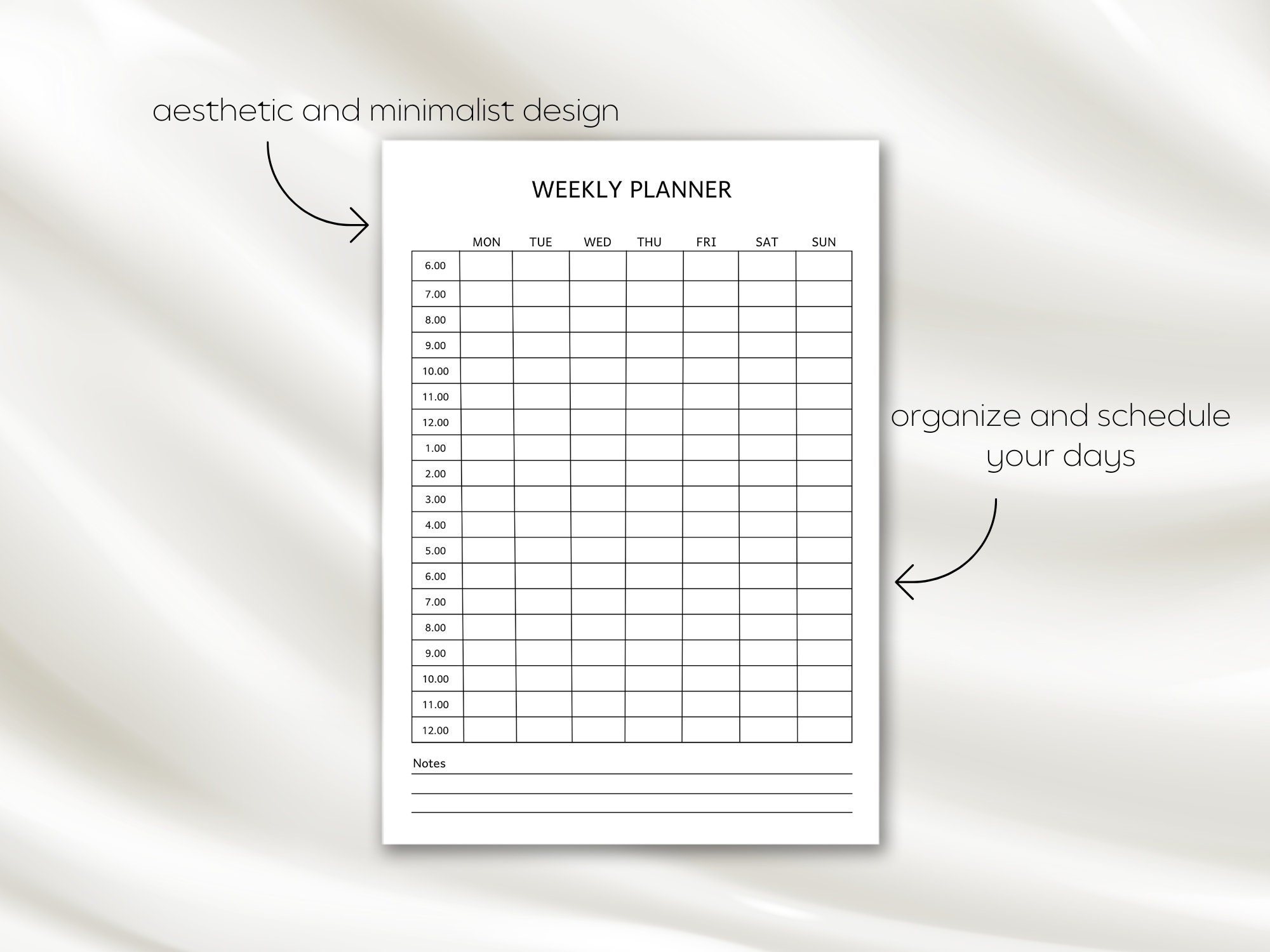 Weekly Planner Printable, Weekly Overview Planner, Weekly Planner ...