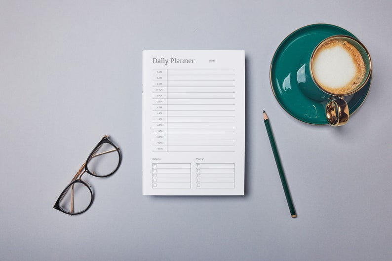 Daily Planner Printable, Daily Printable Planner Hourly, Minimalist ...