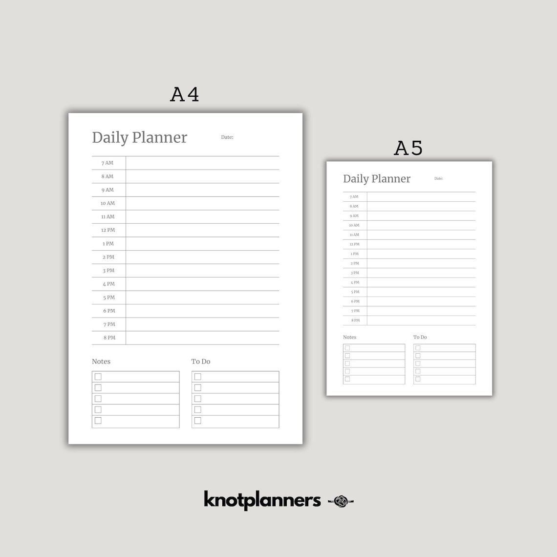 Daily Planner Printable, Daily Printable Planner Hourly, Minimalist ...
