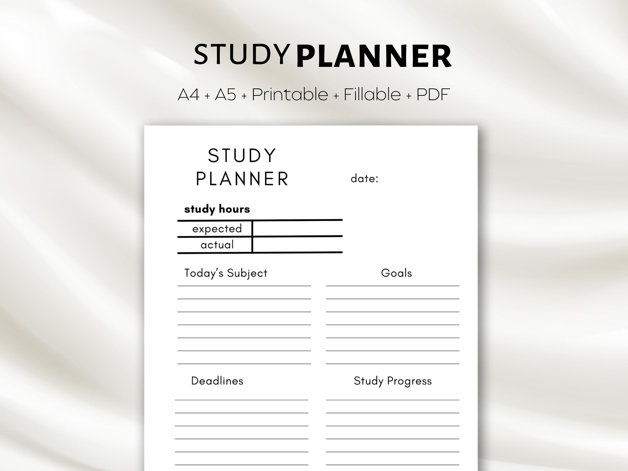 Student Printable Planner, Printable Planner Cover, College Student ...