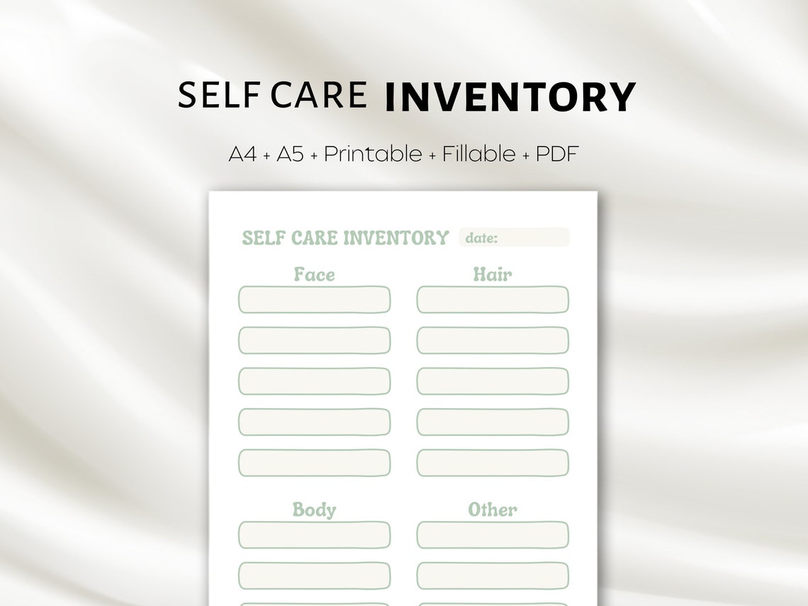 Self Care Printables, Self Care Checklist, Self Care Digital Planner ...