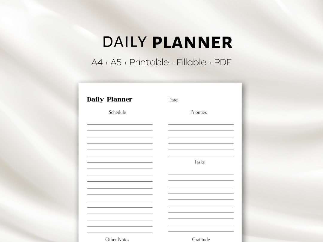 Daily Planner Notepad, Printable Planner Dashboard, Planner Printable ...