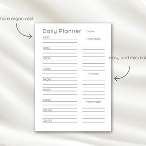 Daily Planner Printable, 2024 Daily Planner Printable, Daily Time ...