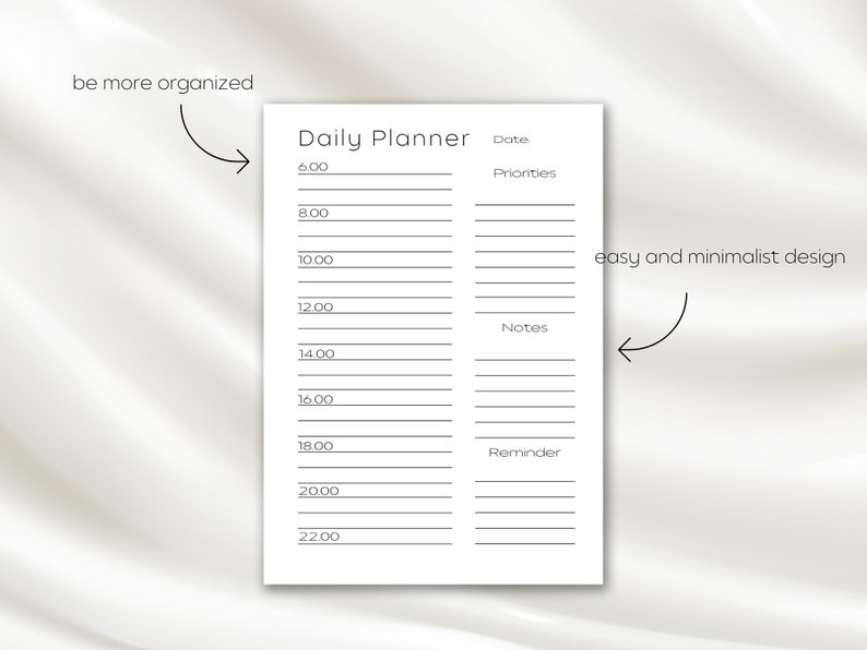 Daily Planner Printable, 2024 Daily Planner Printable, Daily Time ...