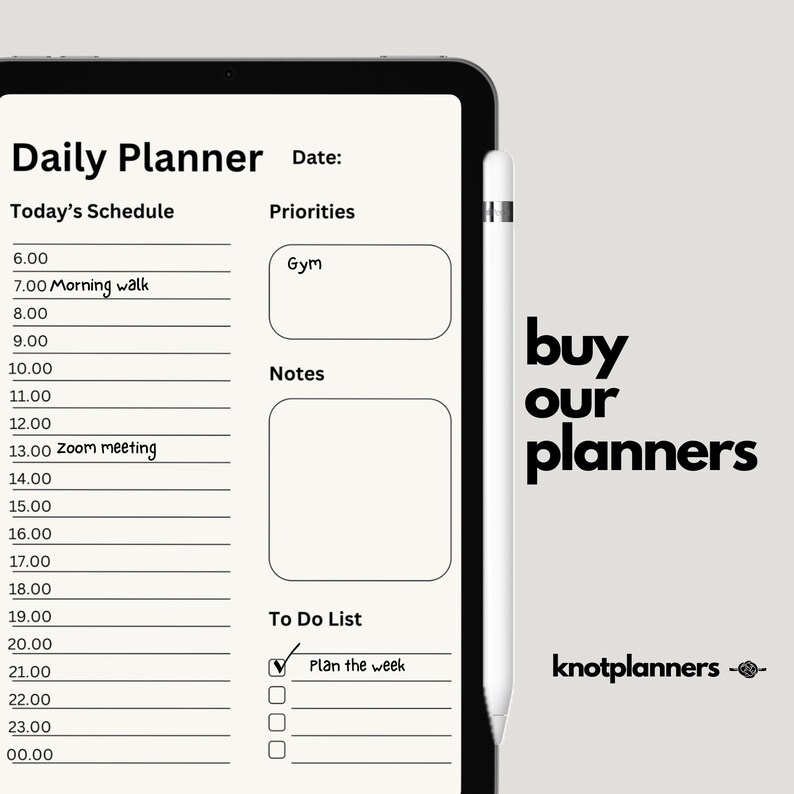 Minimalist Daily Planner Pdf, Printable Planner Dashboard, A5 Planner ...