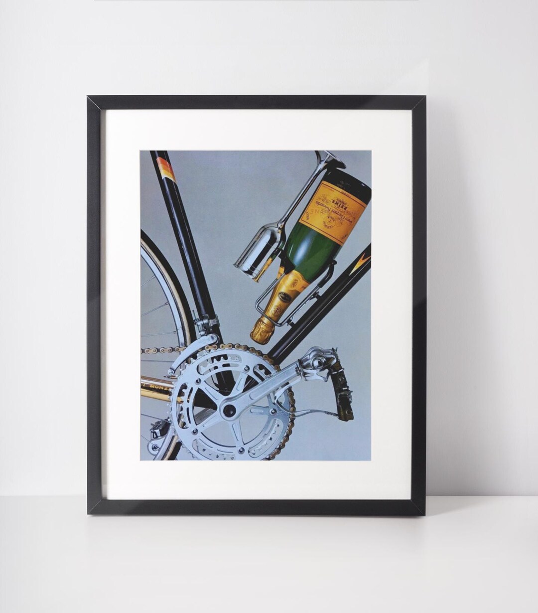 Vintage Champagne Bicycle Poster: Retro Wall Art (digital Download) - Etsy