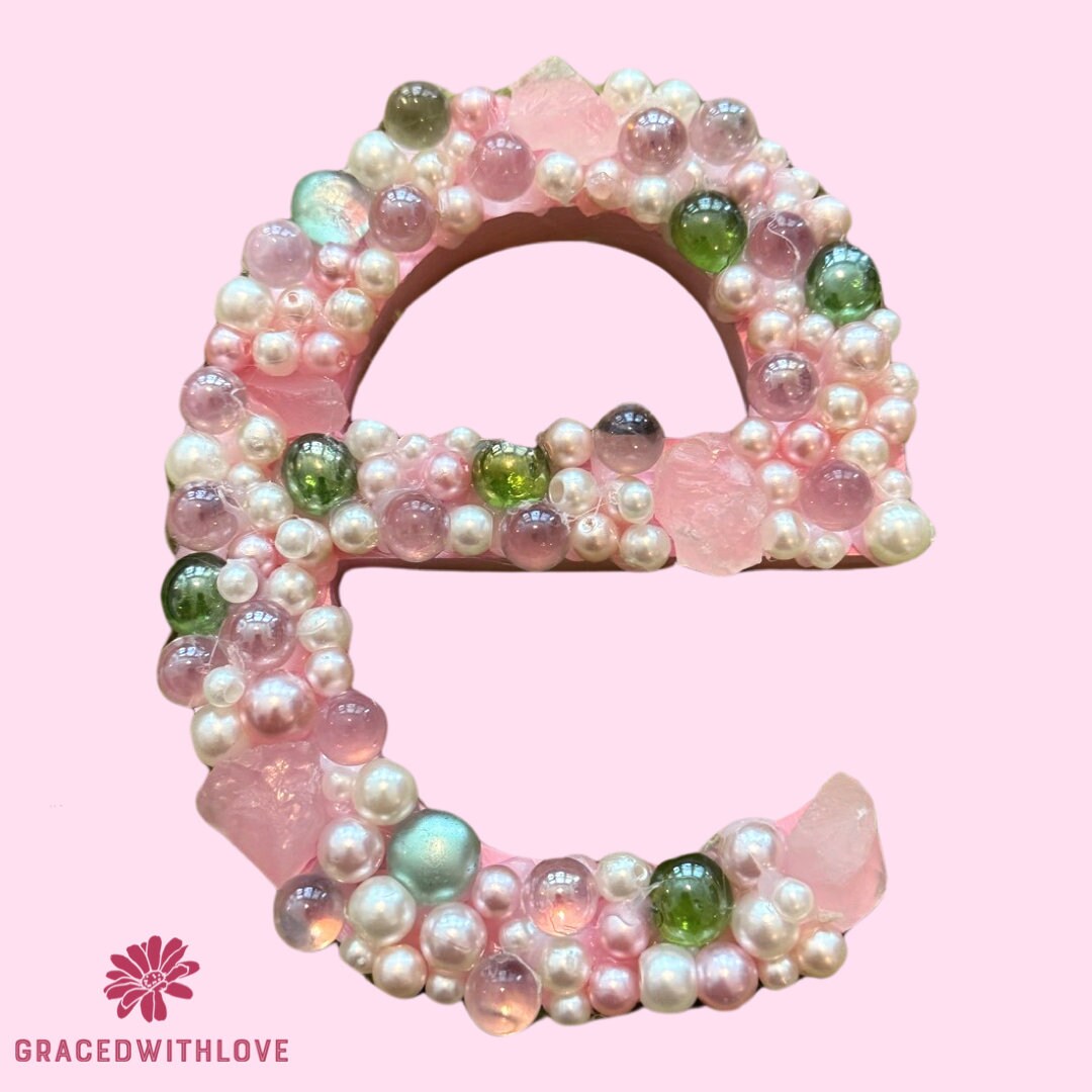 Lowercase Bedazzled Custom Letter Decor - Etsy