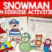 Disguise a Snowman Writing & Craft, Snowman in Disguise Project ...