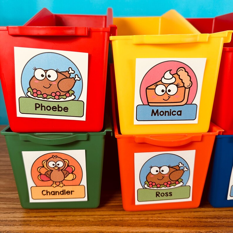 Thanksgiving Name Tags Labels Editable, Desk Name Tag & Plates - Etsy