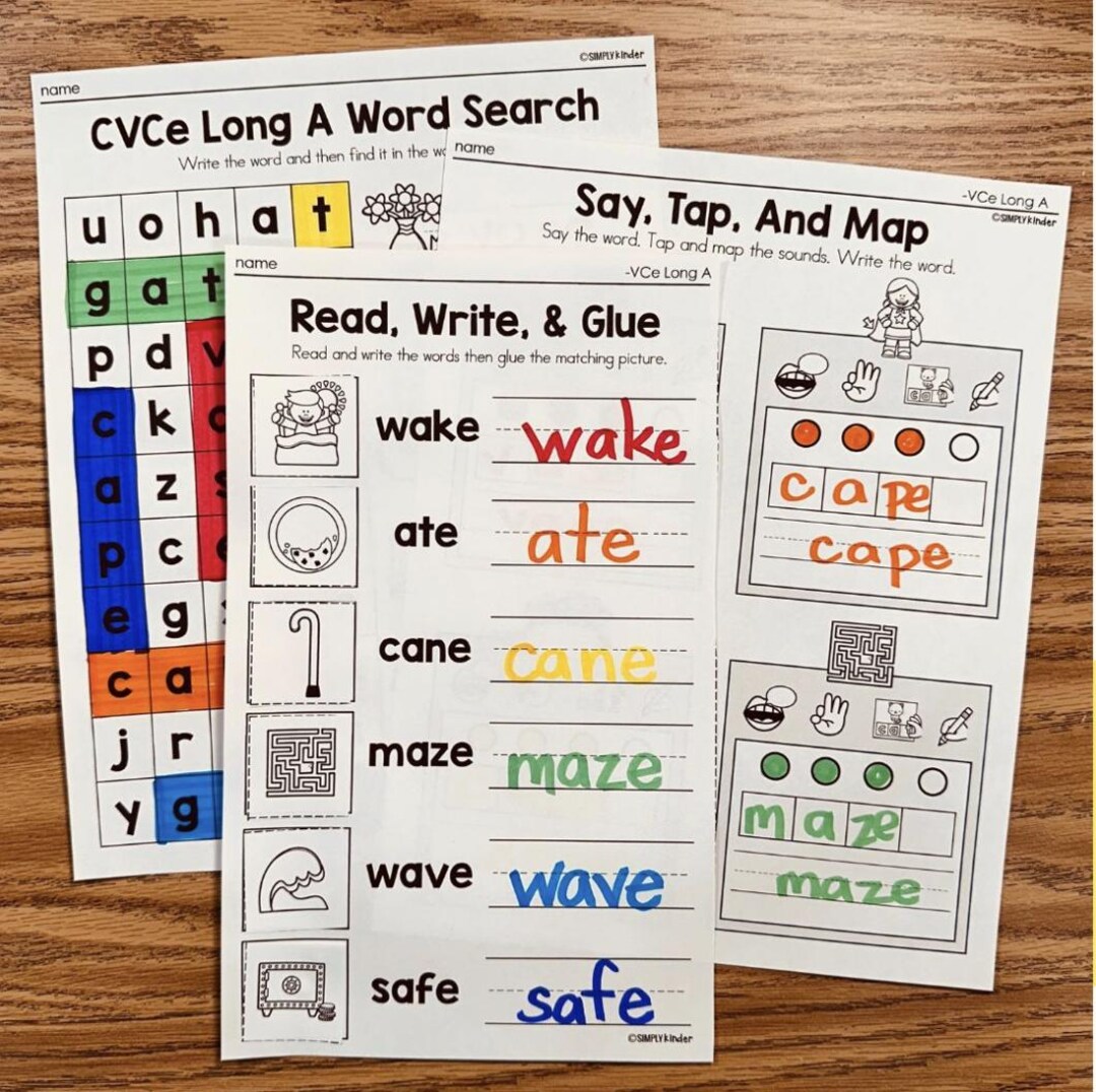 Cvce Phonics Worksheets for Kindergarten, Science of Reading Phonics - Etsy