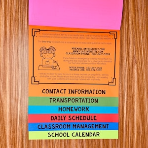 Back to School Editable Flipbook for Meet the Teacher or Open House ...