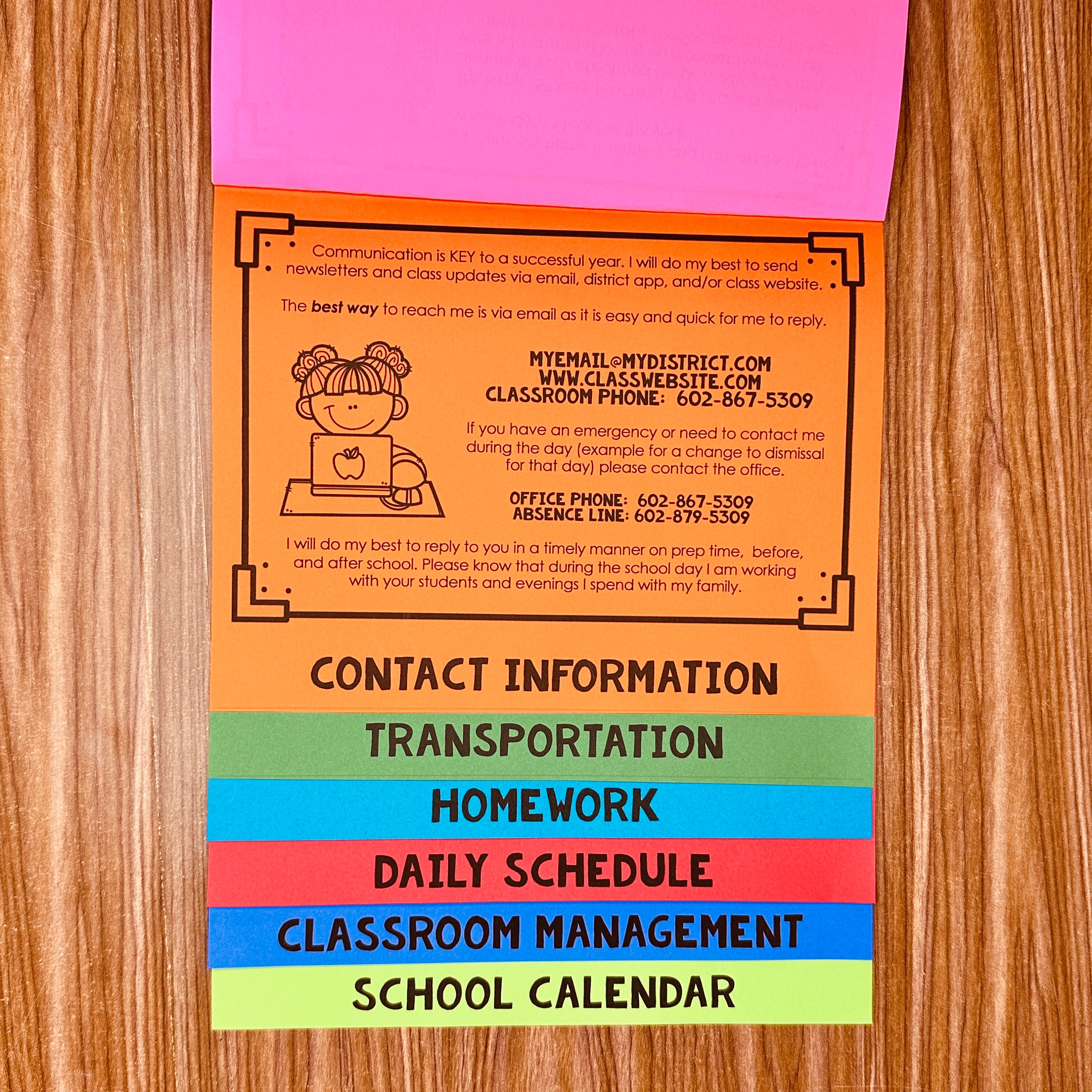 Back to School Editable Flipbook for Meet the Teacher or Open House ...