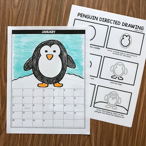 Editable Directed Drawing Calendar, Holiday or Christmas Parent Gift - Etsy